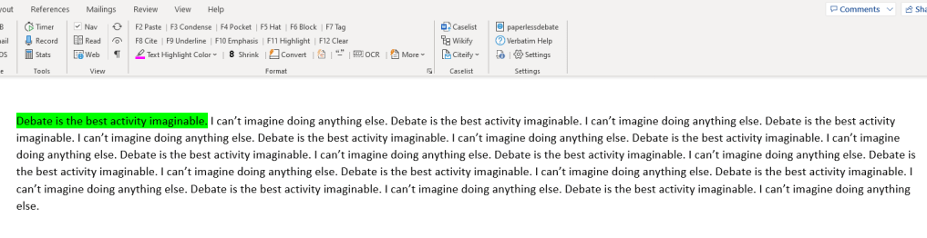 Formatting Evidence – LD Debate Prep