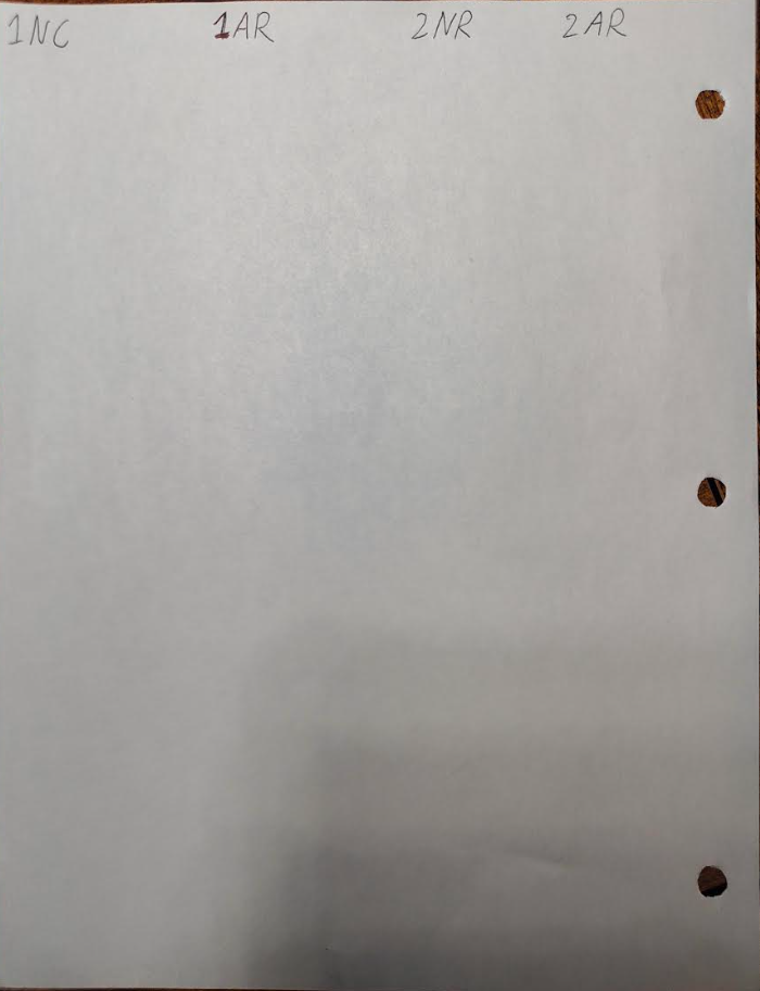 Flowing – LD Debate Prep