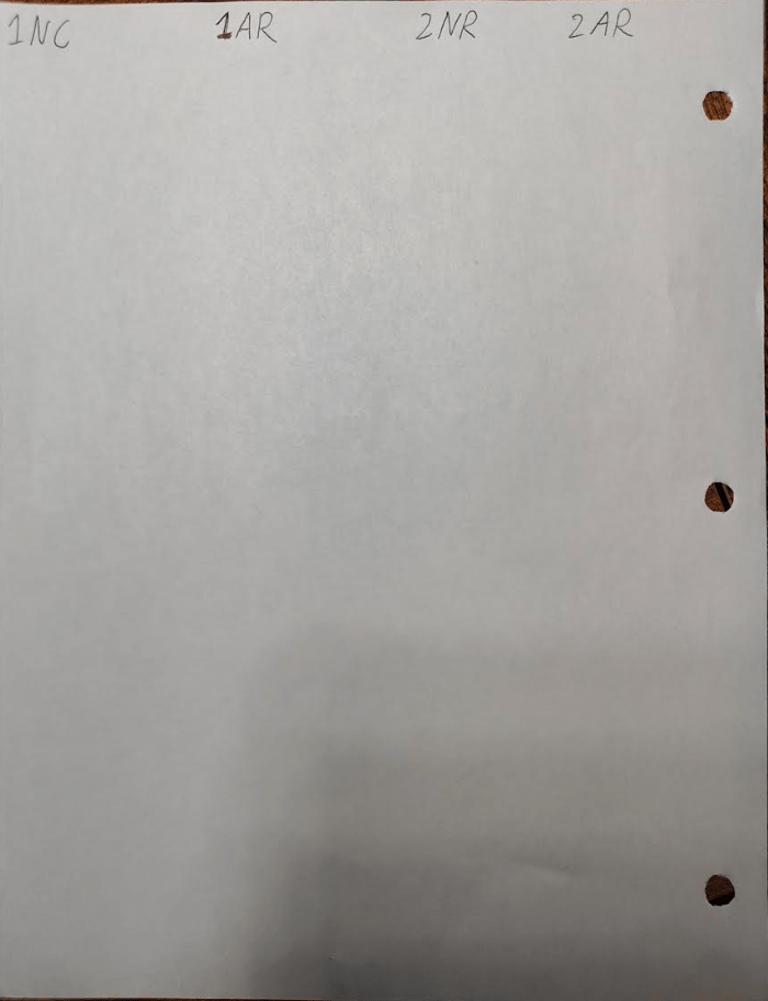 Flowing – LD Debate Prep